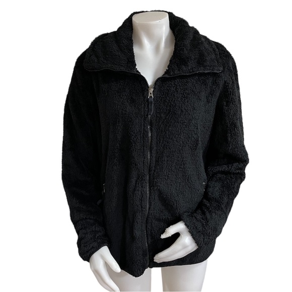 Weatherproof | Jackets & Coats | Weatherproof Black Fuzzy Fleece Zip Up ...
